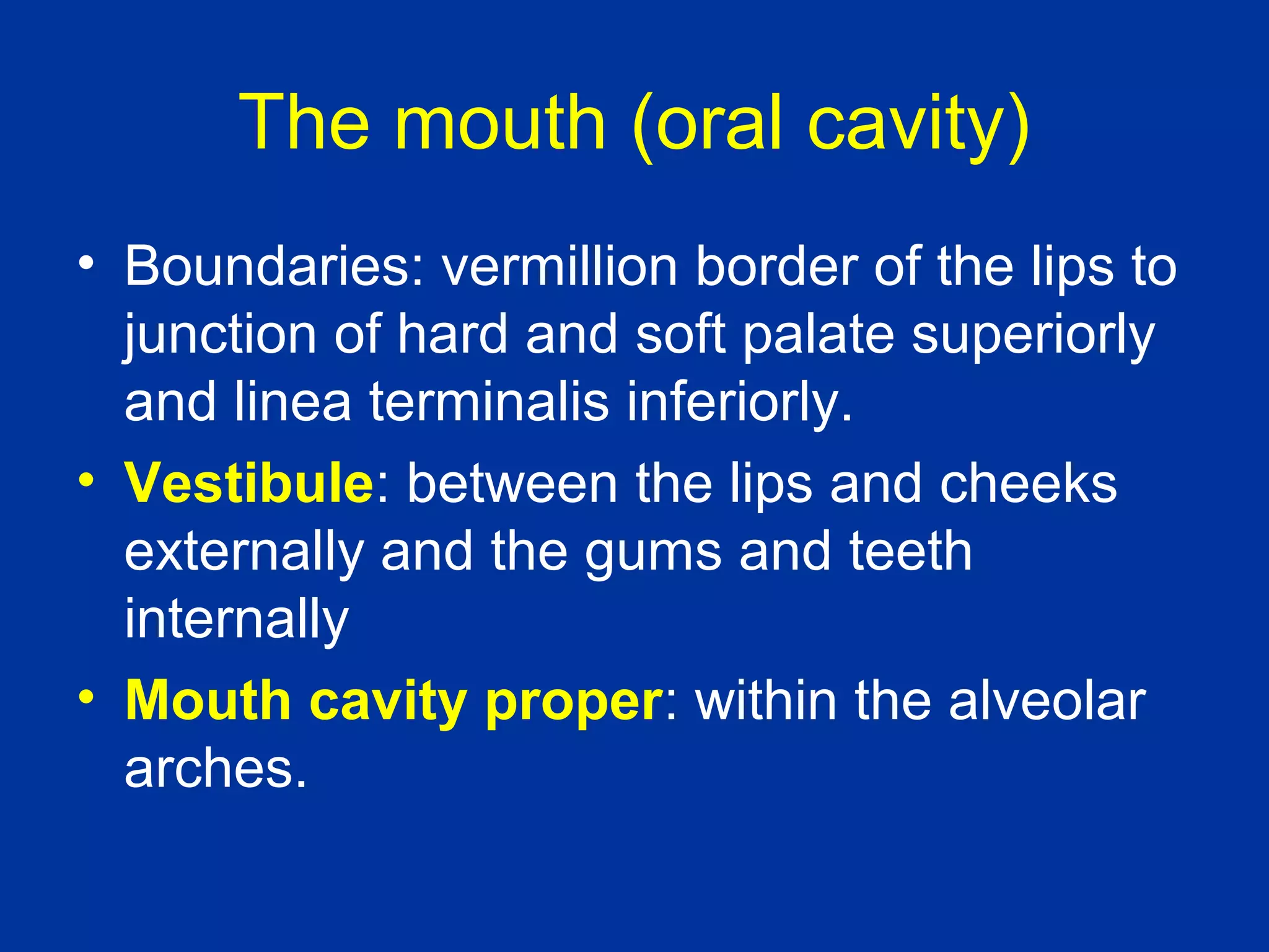 Oral cavity and pharynx short | PPT