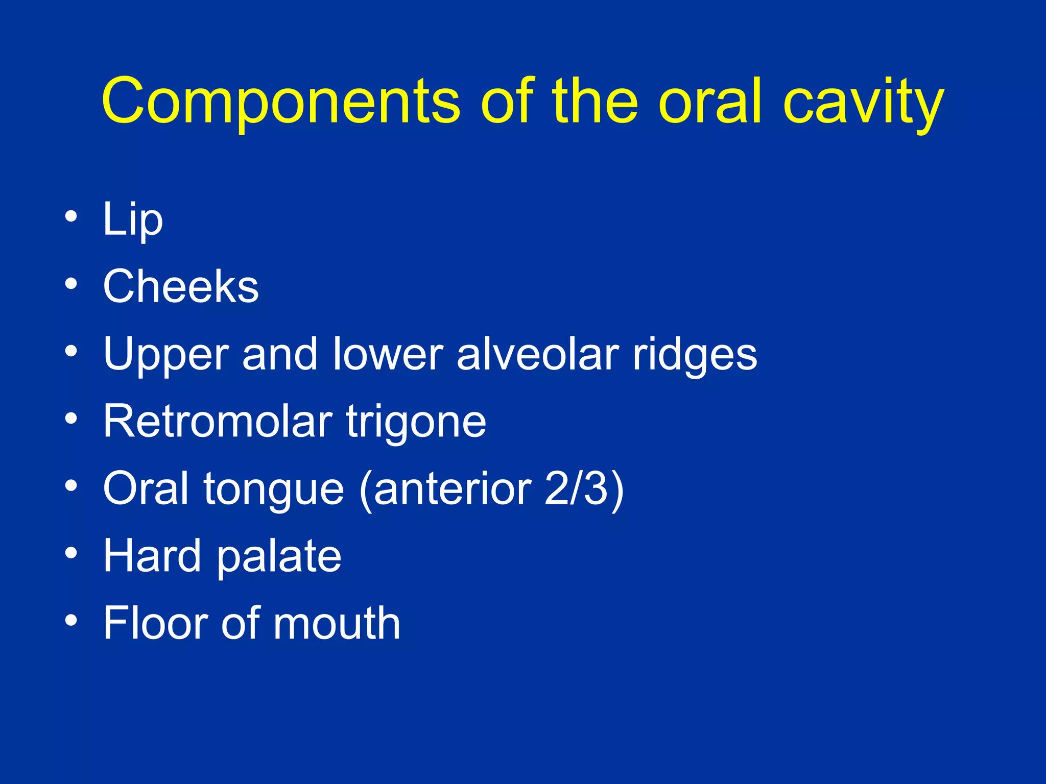Oral cavity and pharynx short | PPT