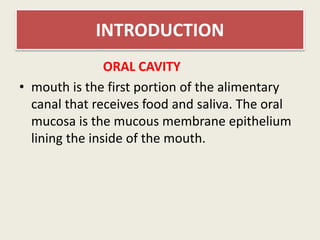 Oral cavity and salivary glands | PPTX