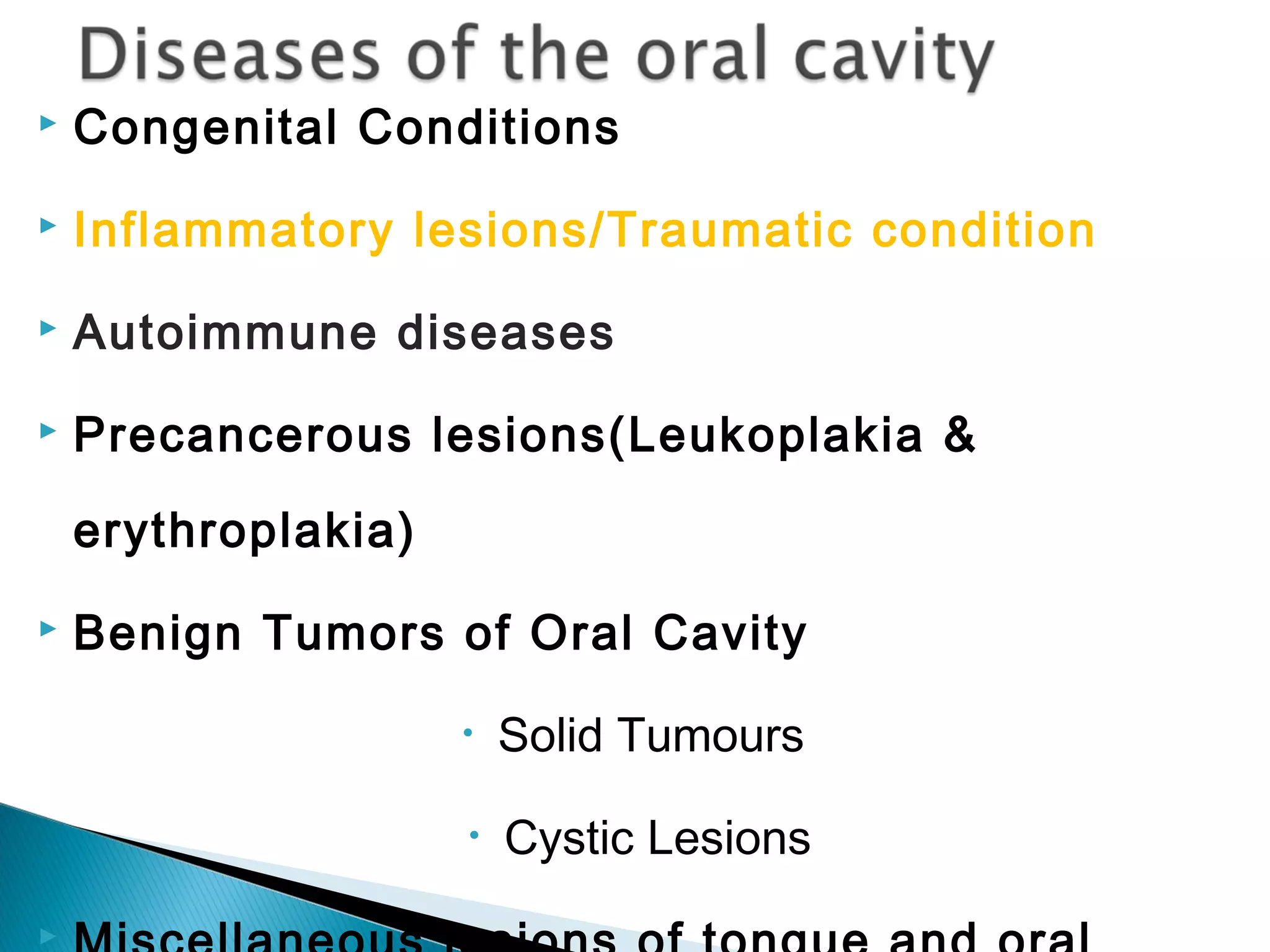 Common Benign Oral cavity disorders by. Dr.vijay kumar | PPT