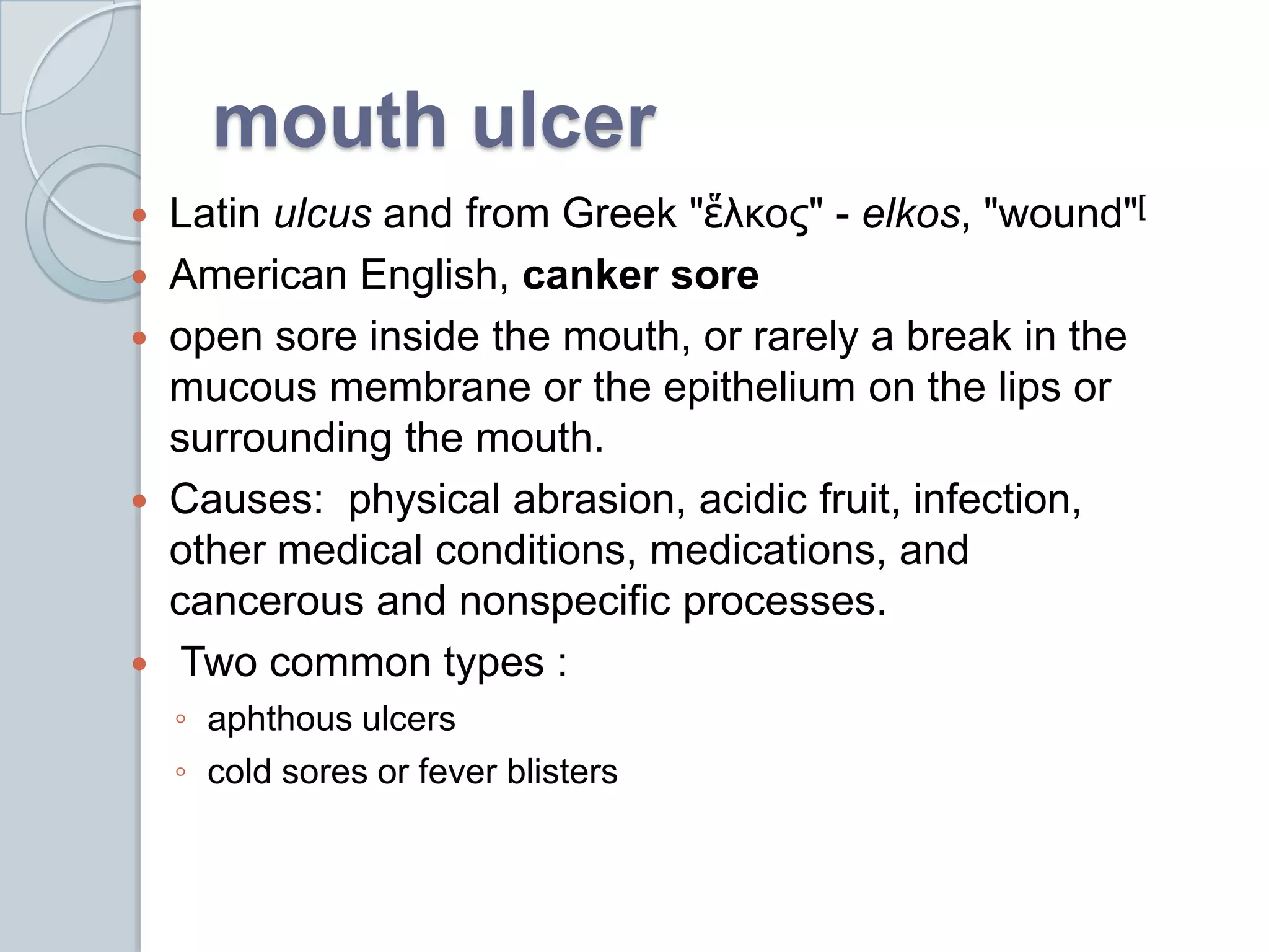 Oral cavity lesions | PPTX