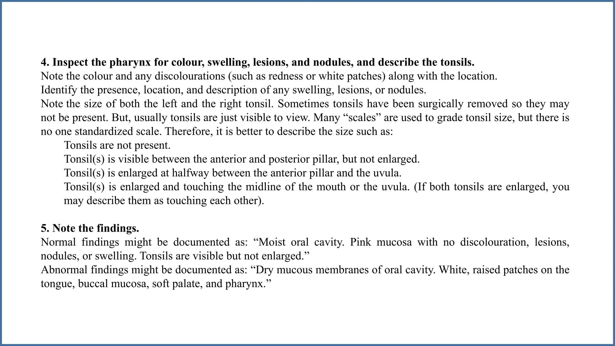 ASSESSMENT Of ORAL CAVITY PROPER ppt pptx | PPTX
