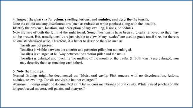 ASSESSMENT Of ORAL CAVITY PROPER ppt pptx | PPT