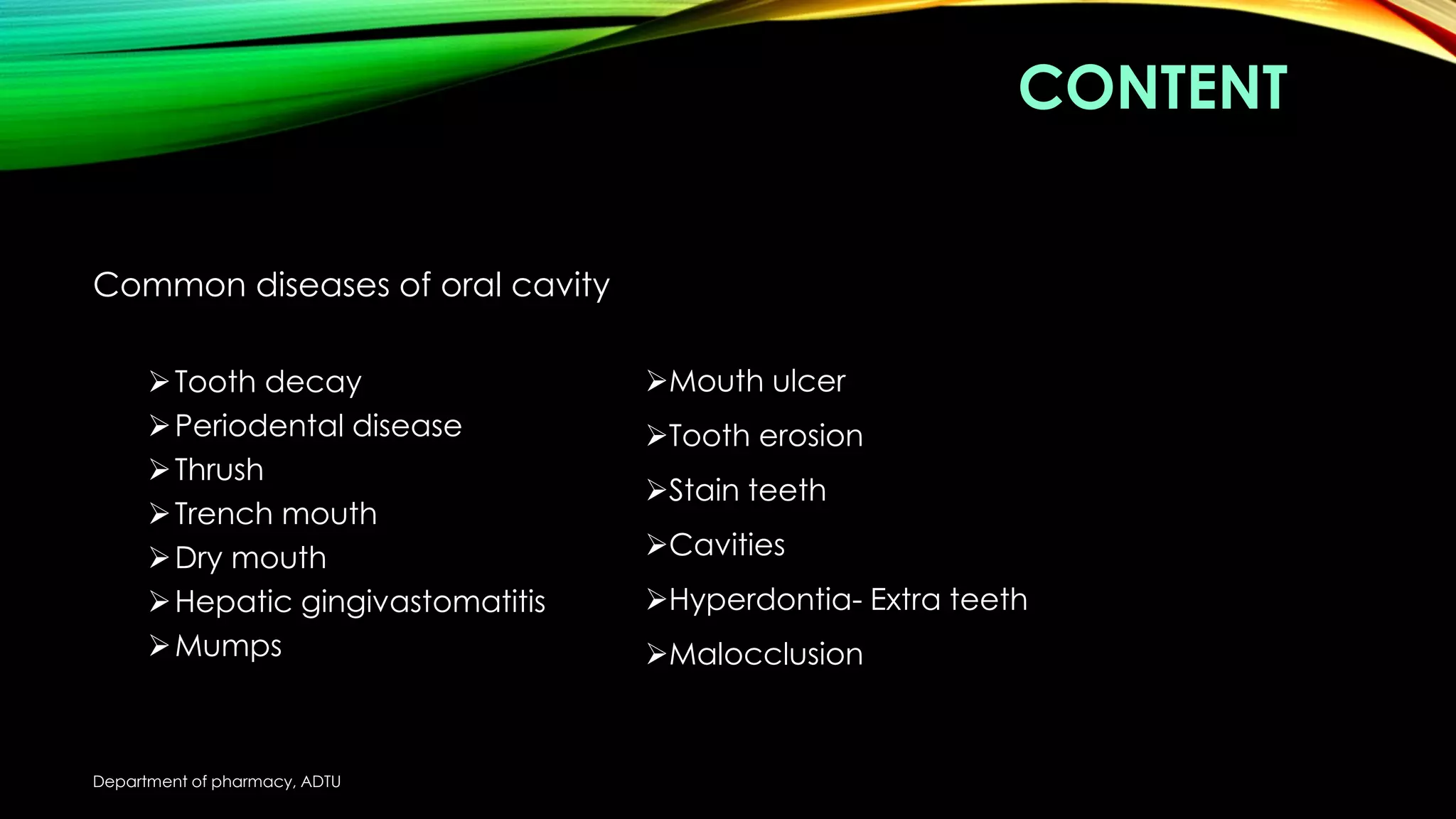 Common disease of oral cavity | PDF