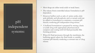 Oral controlled drug delivery systems - Various Approaches | PPTX