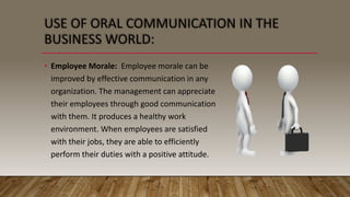 Uses of Oral Communication | PPTX
