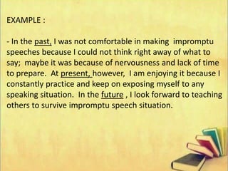 Organizing and Delivering Impromptu Speech | PPTX