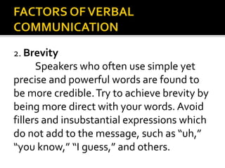 Verbal and Non-verbal Communication | PPTX