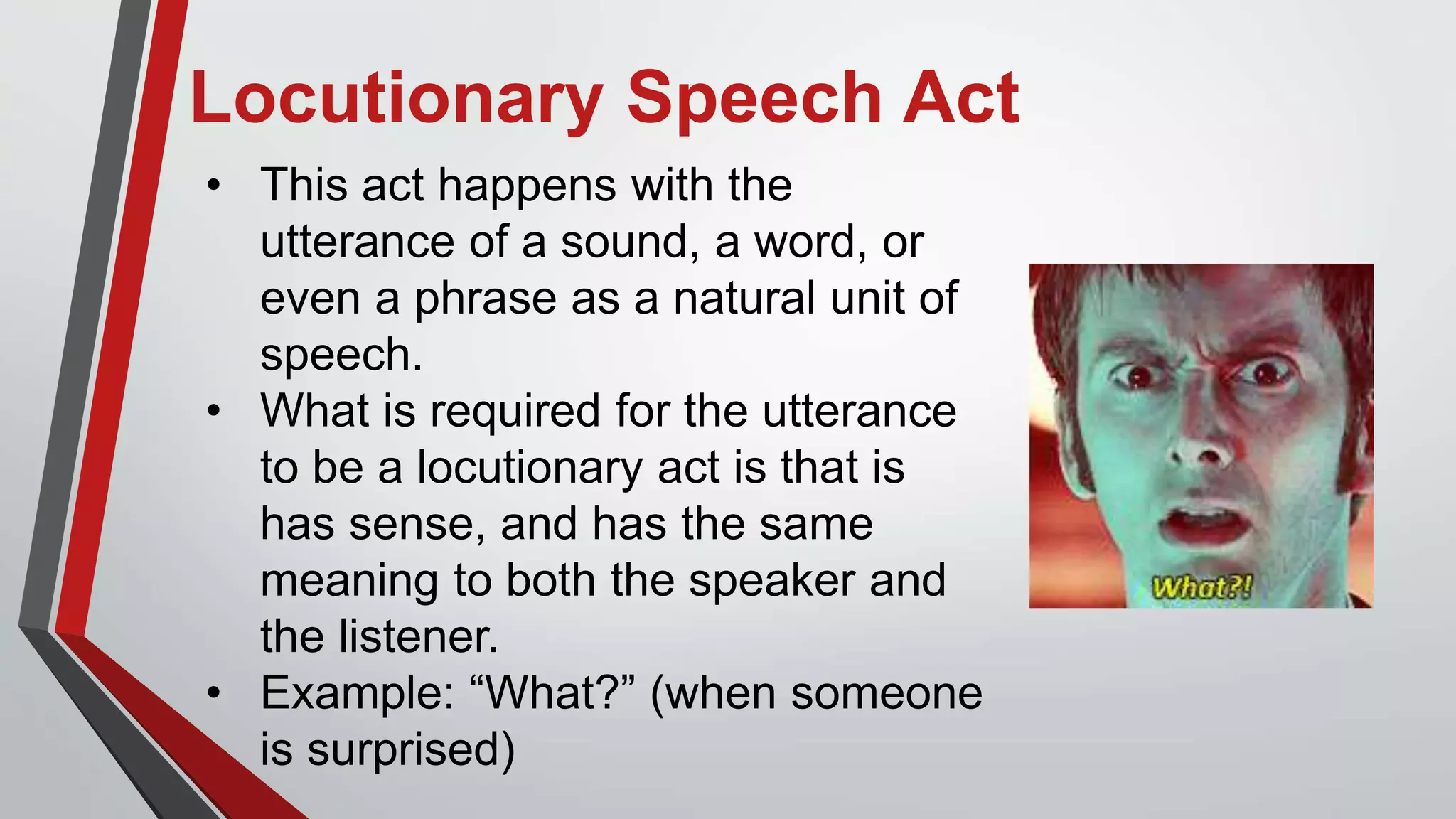Oral Comm - Types of Speech Act | PPTX
