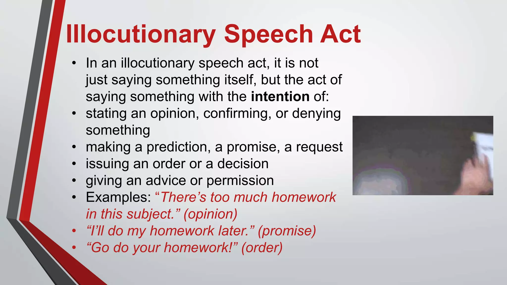 Oral Comm - Types of Speech Act | PPTX