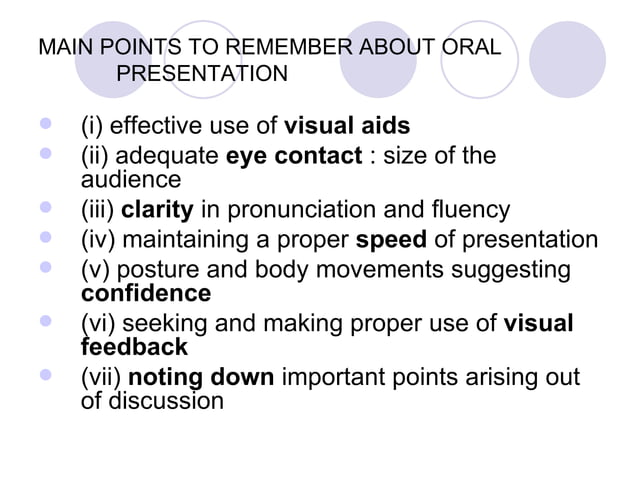 Oral communication | PPT