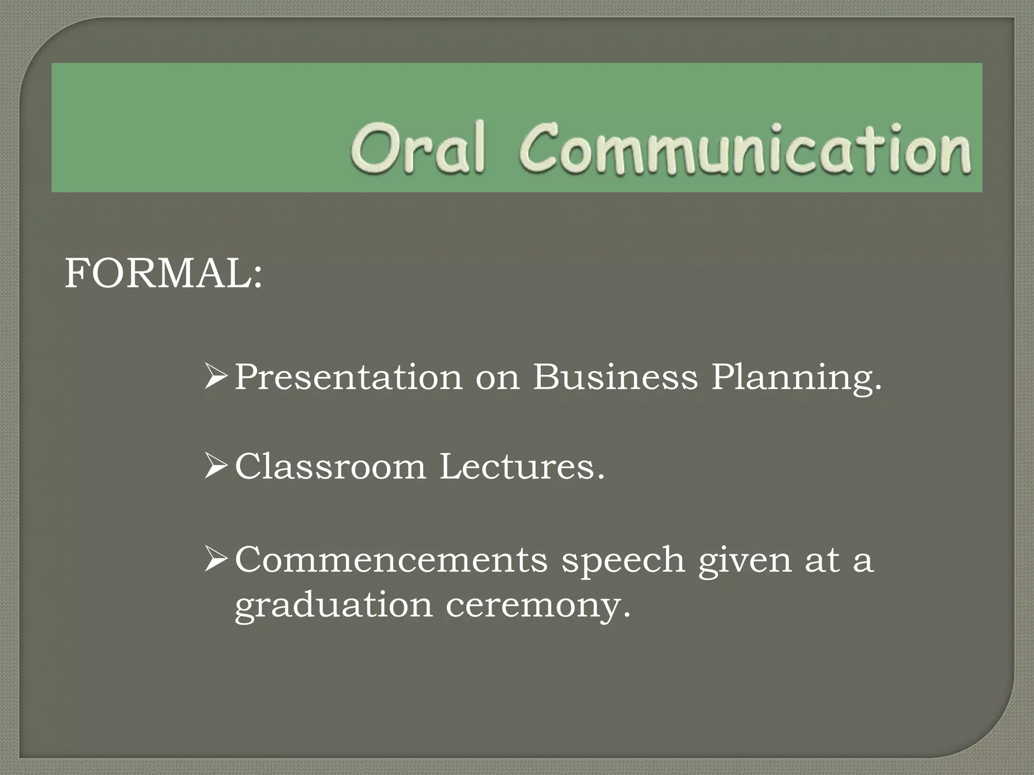 Oral communication | PPTX