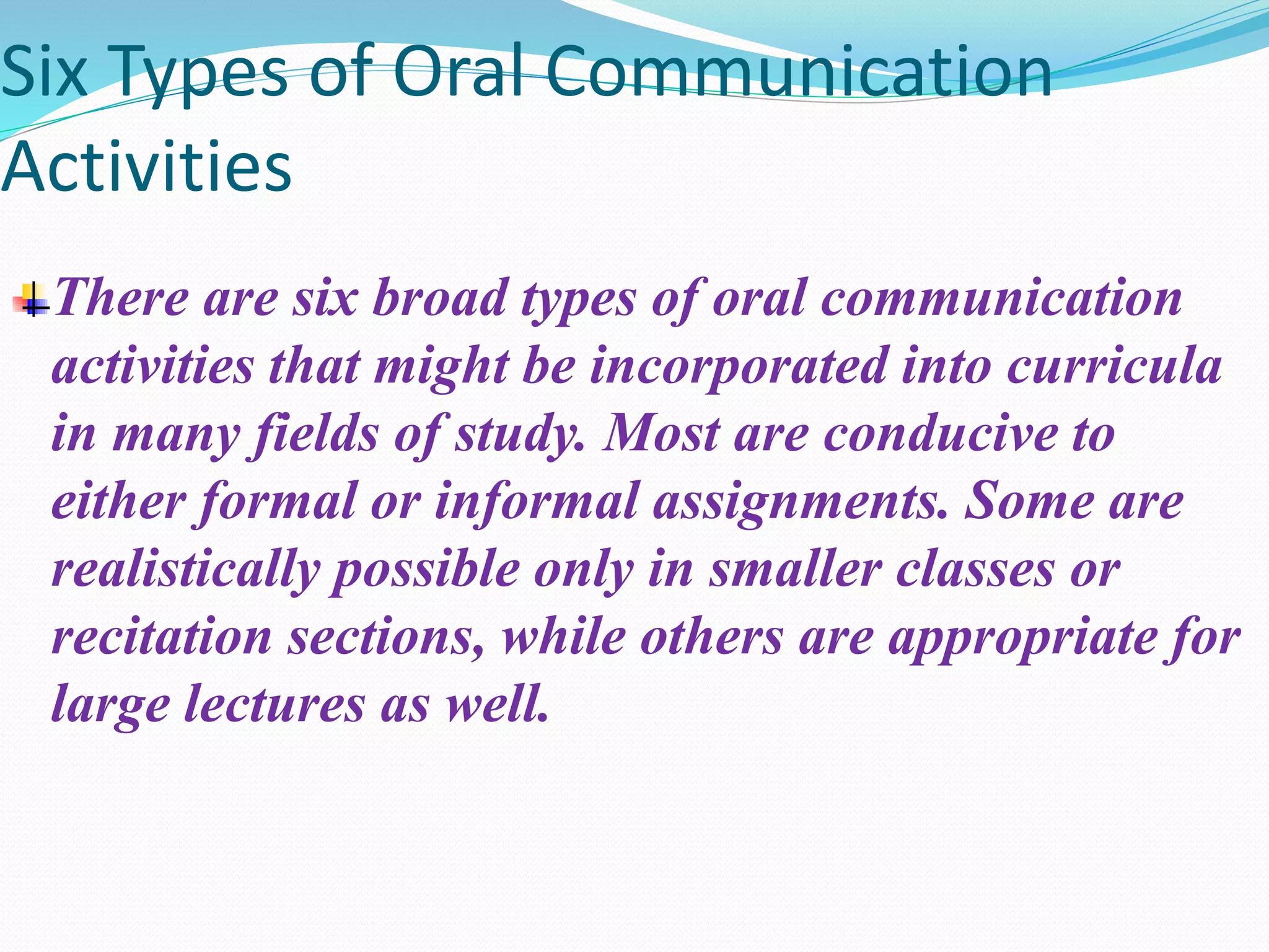 Oral communication | PPTX