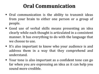 Oral Communication - Process, Types, Phases, Elements | PPTX
