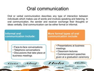 Oral communication | PPT