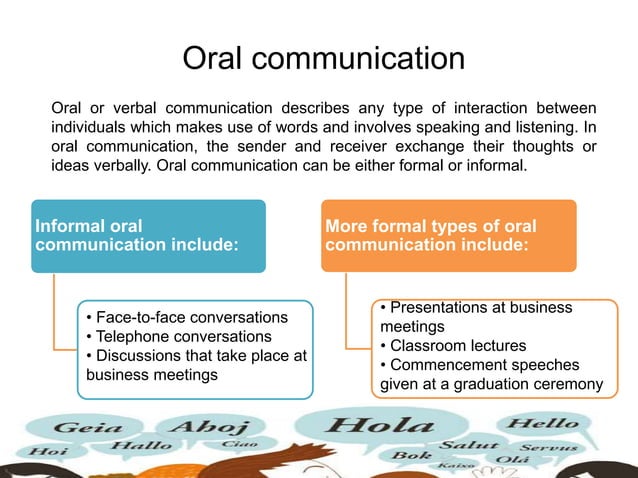 Oral communication | PPT