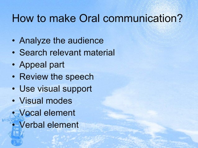 Oral Communication Effective In Class | PPT