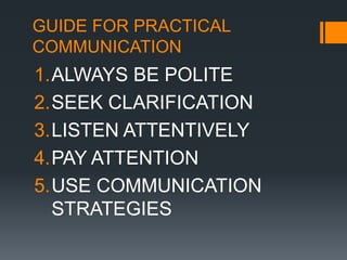 Oral communication for practical purposes | PPTX