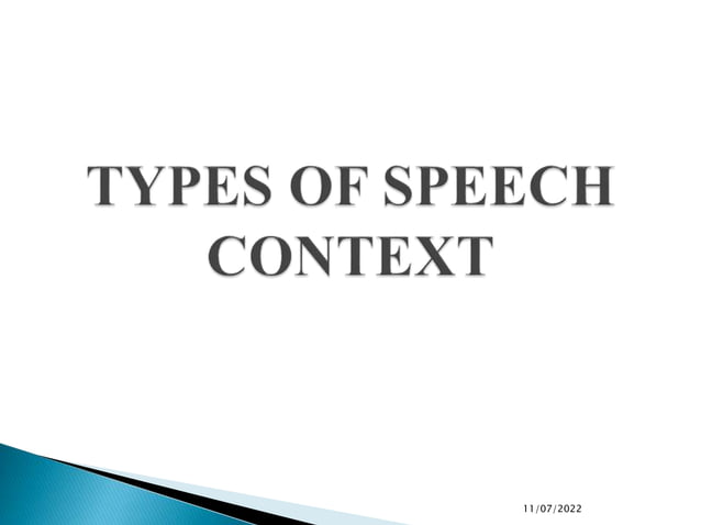 TYPES OF SPEECH ORAL COMMUNICATION IN CONTEXT.pptx | Hobbies & Interests