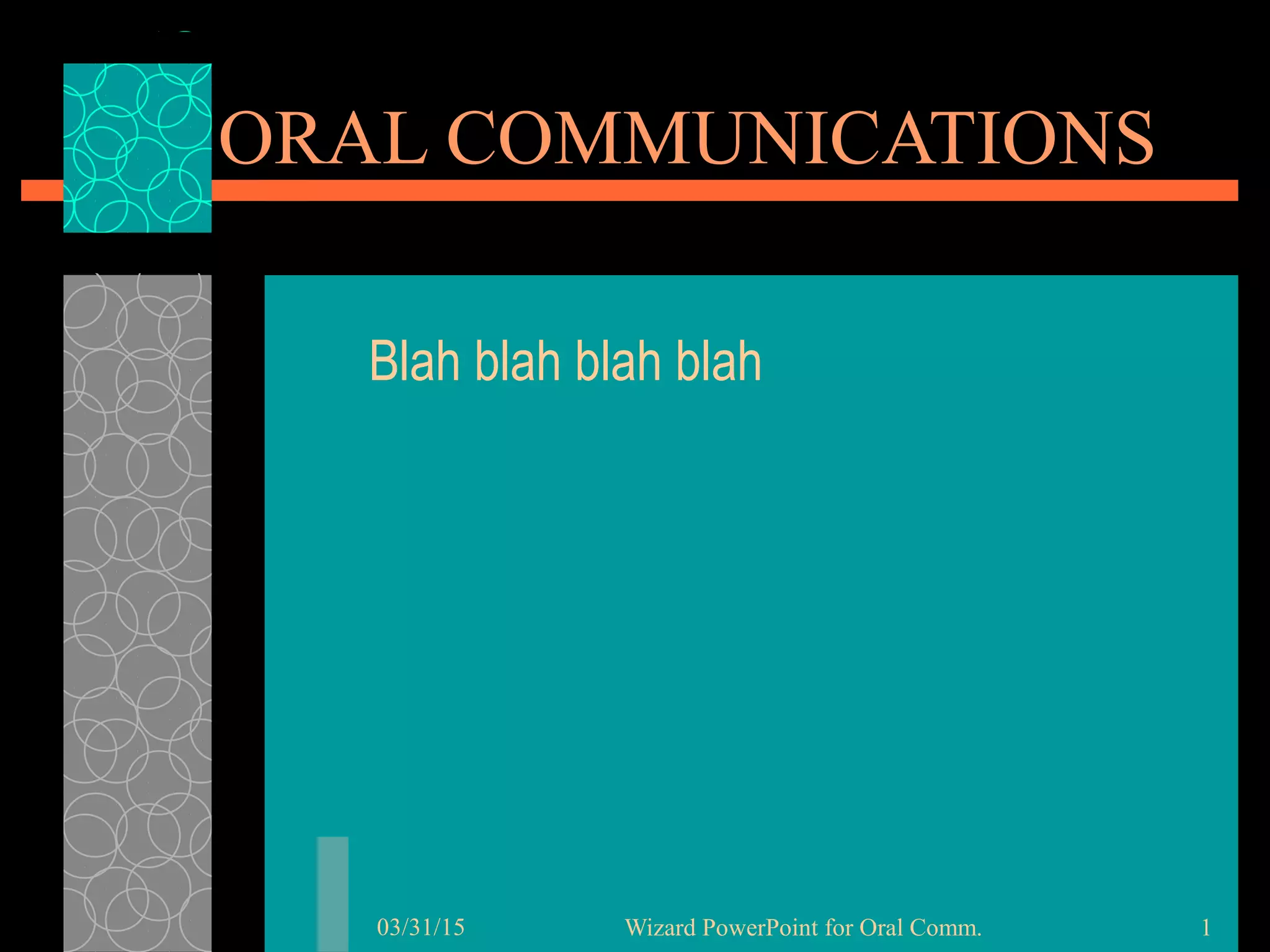 Oral Communications | PPT