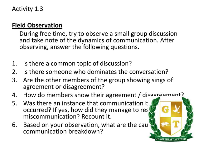 Oral communication shs lesson 1 | PPTX | Family and Relationships