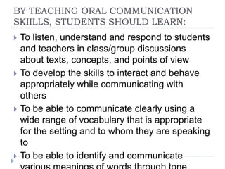 Oral communication skills in pedagogical research | PPTX | Special ...
