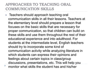 Oral communication skills in pedagogical research | PPTX