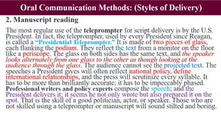 Oral Communication Types & Methods; and speech delivery in digital era ...