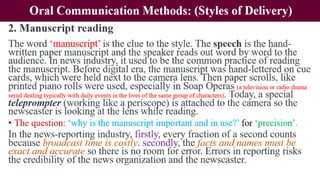 Oral Communication Types & Methods; and speech delivery in digital era ...