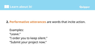 Oral Communication_Lesson 1_What Are Speech Acts. | PPTX