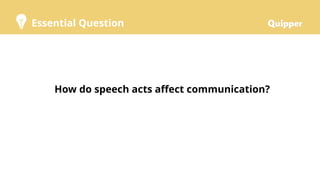 Oral Communication_Lesson 1_What Are Speech Acts. | PPTX