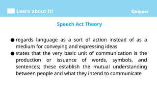 Oral Communication_Lesson 1_What Are Speech Acts. | PPTX