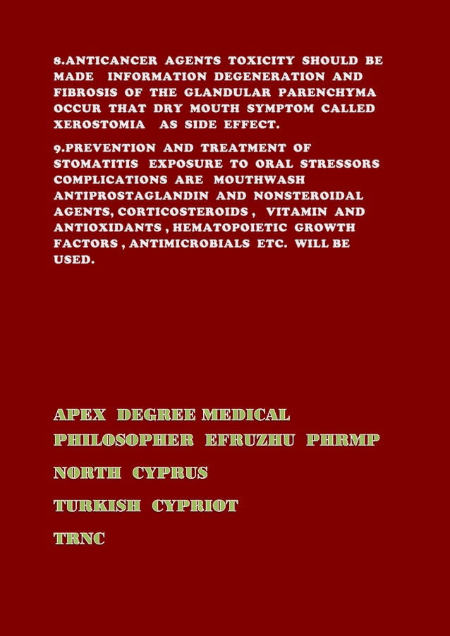 ORAL COMPLICATIONS AND MUCOSITIS.pdf. | PDF