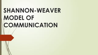 oralcom shannon weaver .ppt for senior high | PPTX