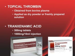 Oral consideration and laboratory investigations of bleeding and ...