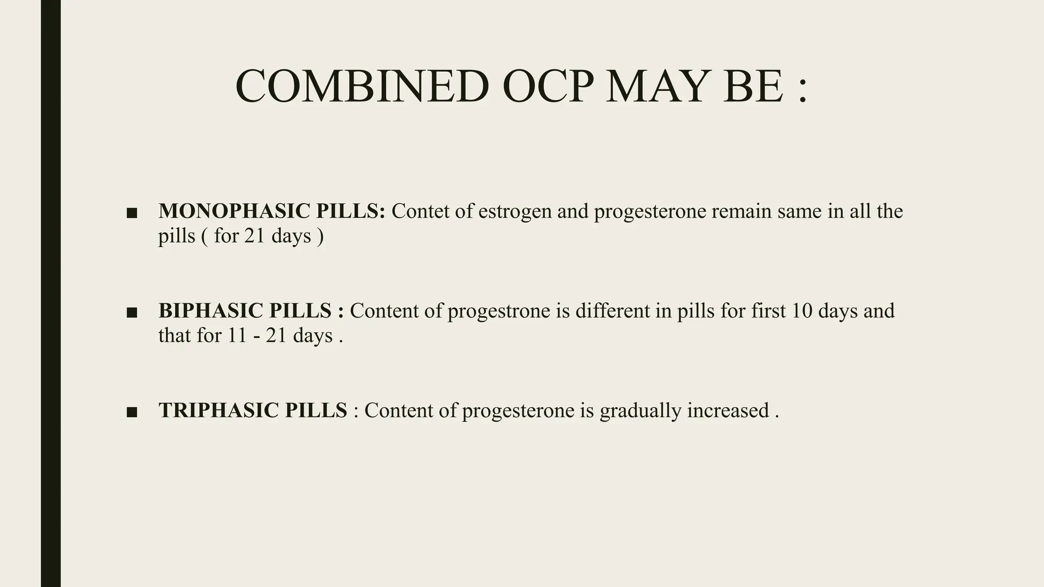 ORAL CONTRACEPTIVE by Sejal Agrawal m pharm | PPTX