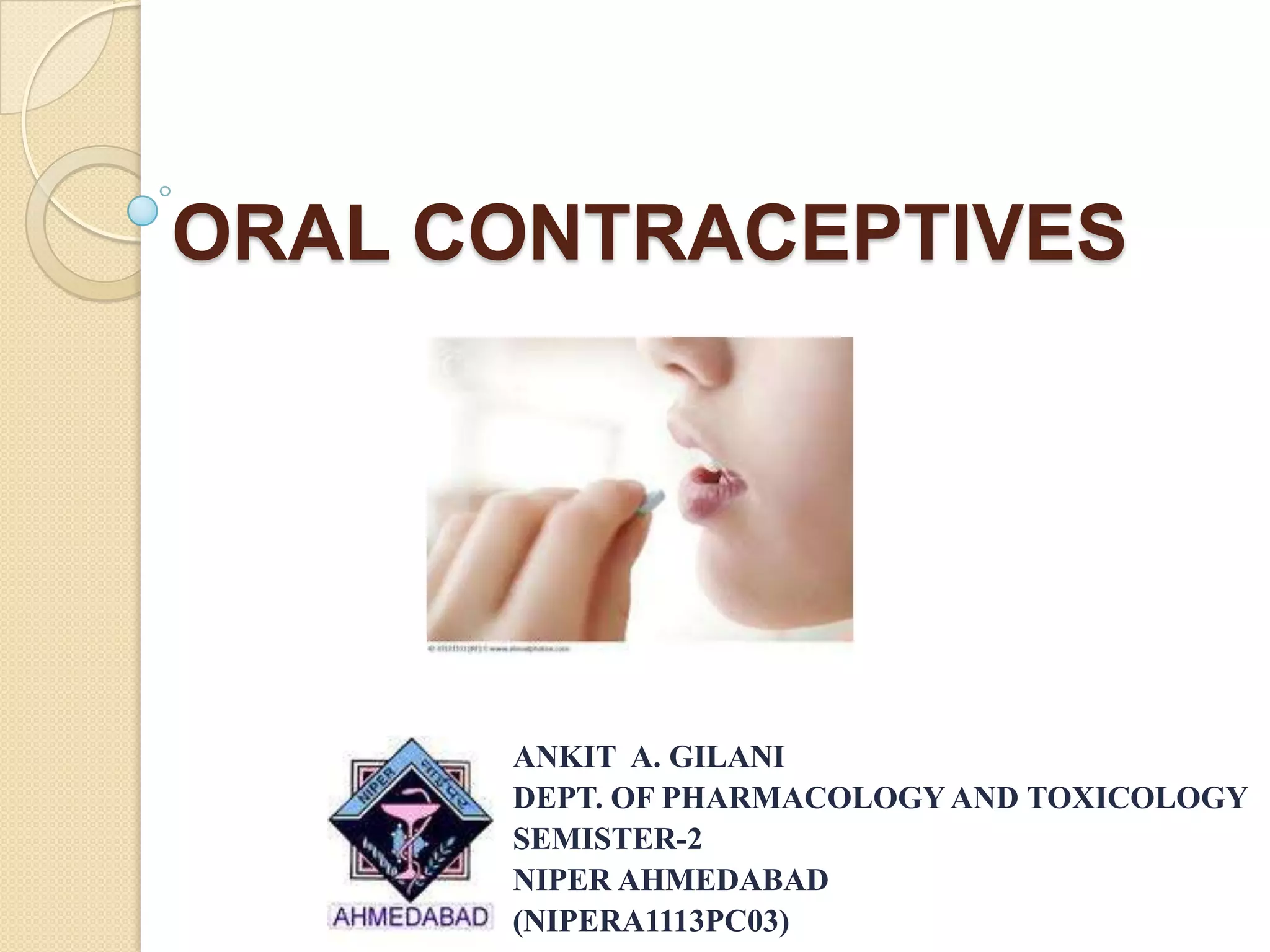 Oral contraceptives | PPTX