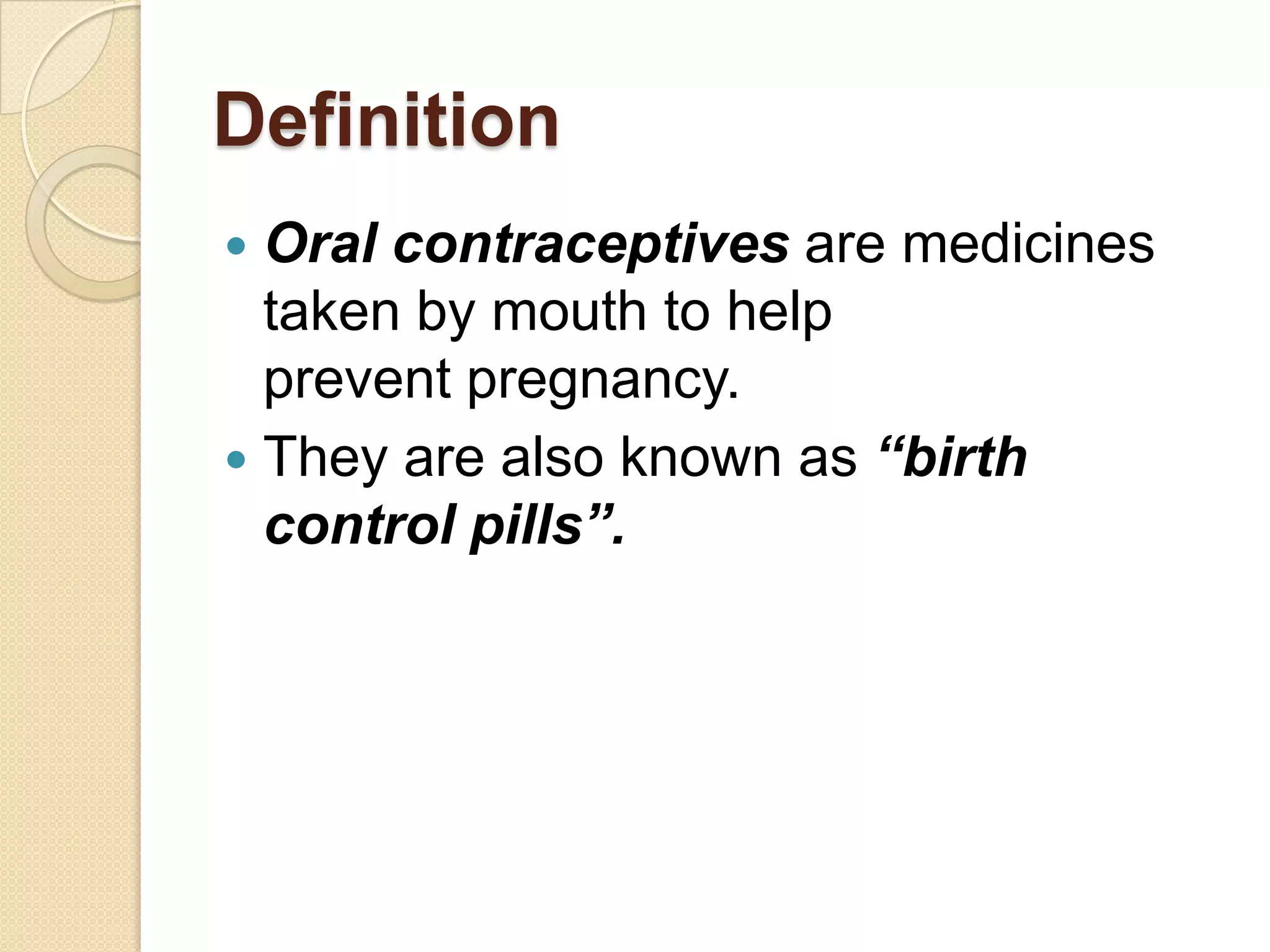 Oral contraceptives | PPTX