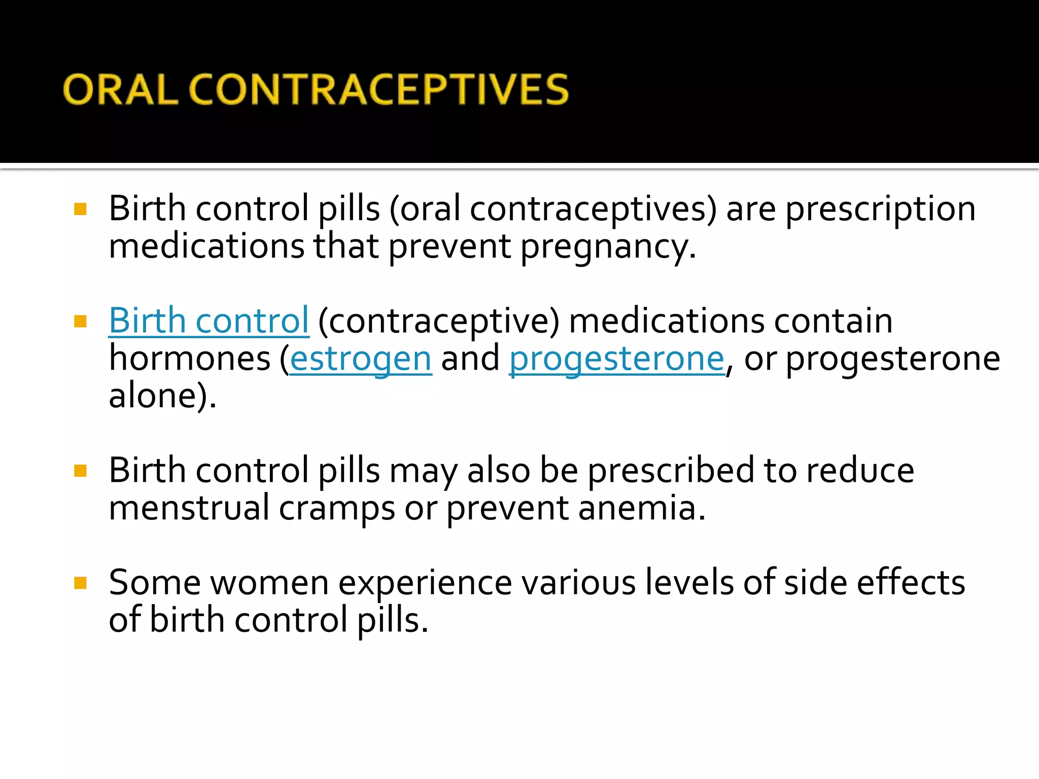 Oral contraceptives | PPTX
