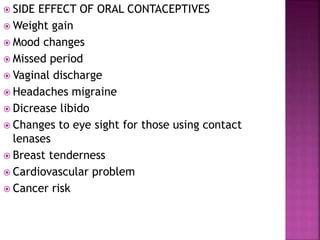 Oral contraceptives | PPT