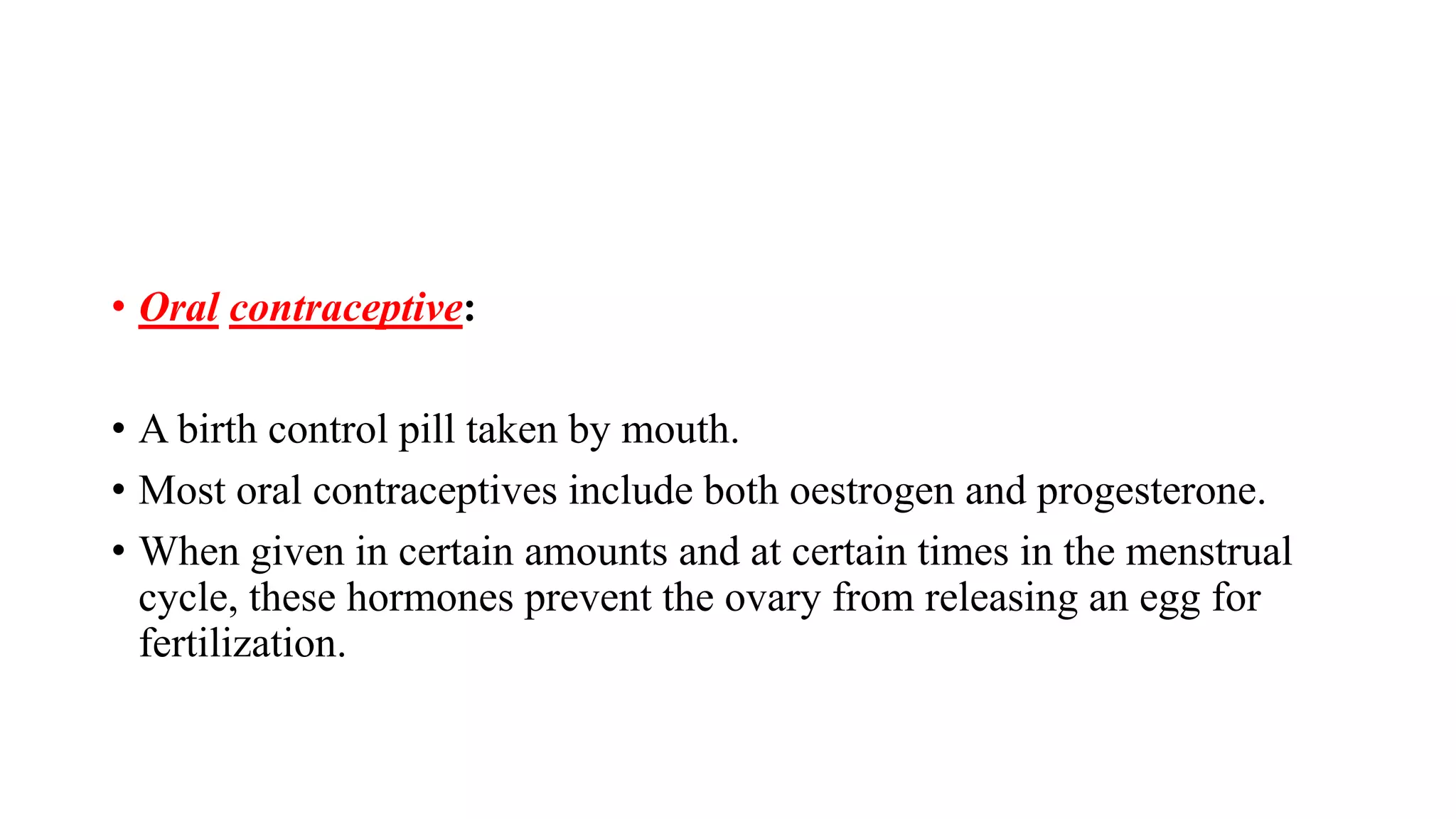 Oral contraceptives | PPTX