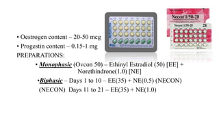 Oral contraceptives | PPTX