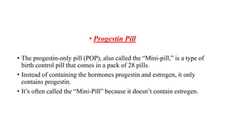 Oral contraceptives | PPTX