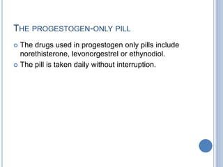 Oral contraceptives | PPTX