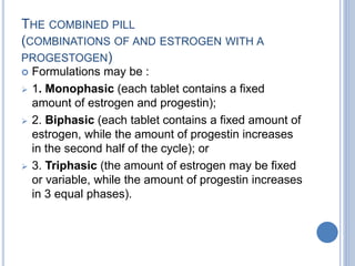 Oral contraceptives | PPTX