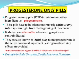 ORAL CONTRACEPTIVES | PPT