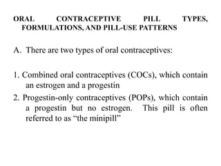 Oral contraceptives | PPTX