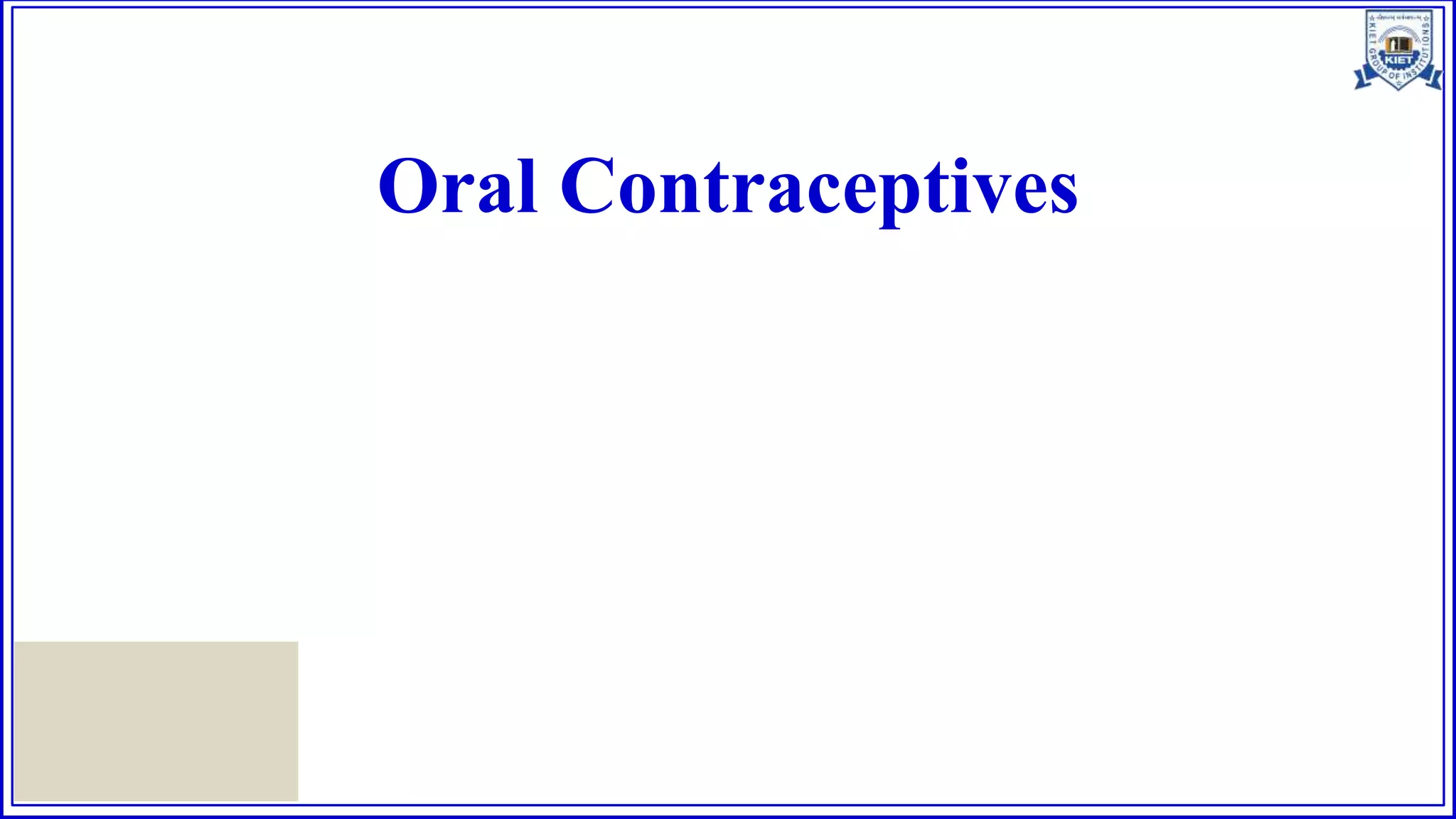 Oral contraceptives.pptx | Birth Control | Reproductive Health