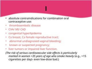 ORAL CONTRACEPTIVES dept of Pharmacology | PPT