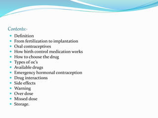 Oral contraceptives | PPTX